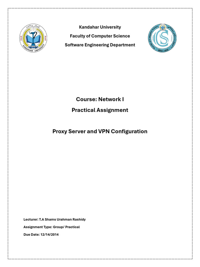 Proxy Server and VPN Configuration | PDF | Proxy Server | Computer Engineering