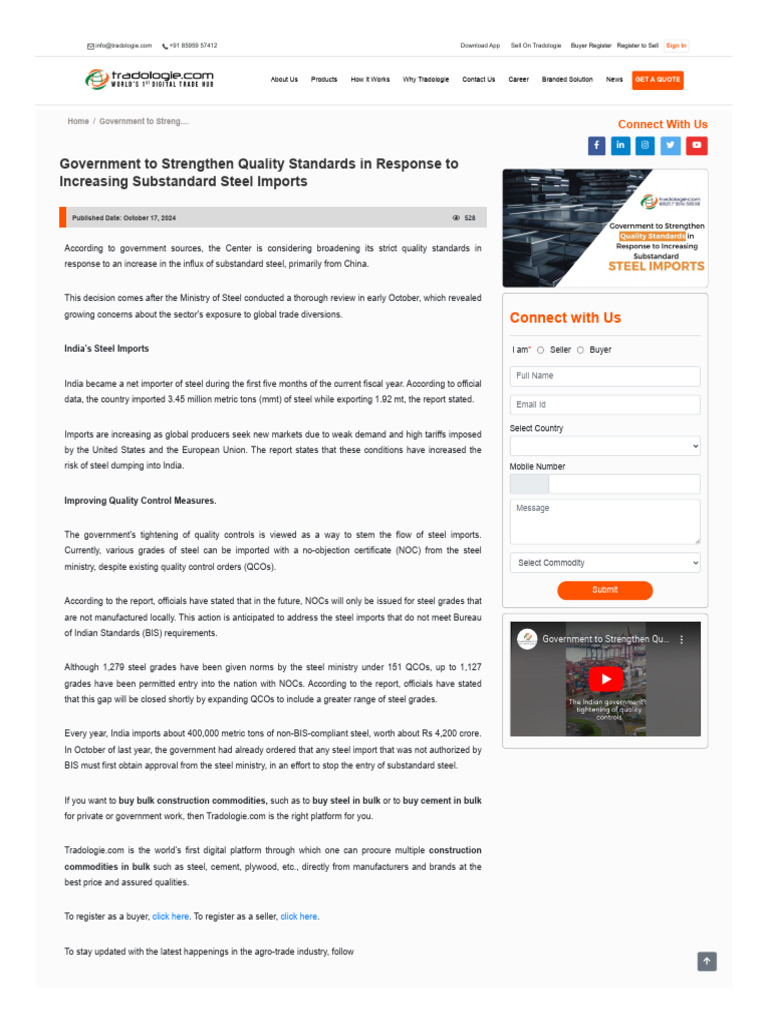 WWW Tradologie Com LP News Detail Government To Strengthen Quality ...