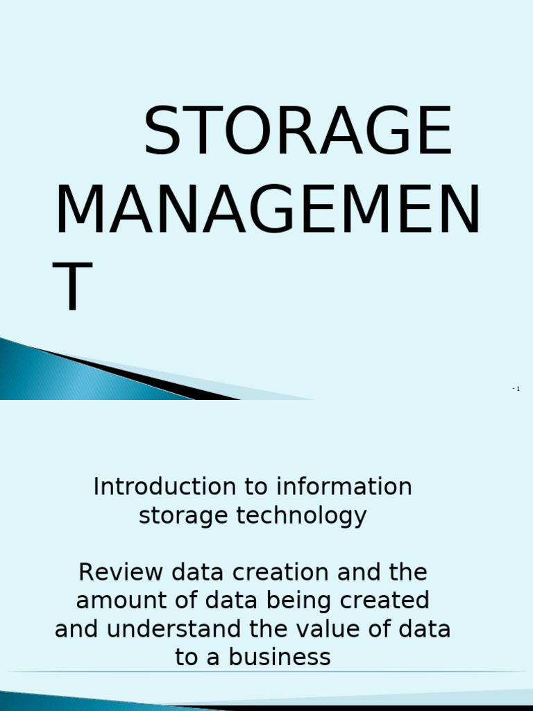 U1 - Storage Management | PDF | Databases | Computer Network