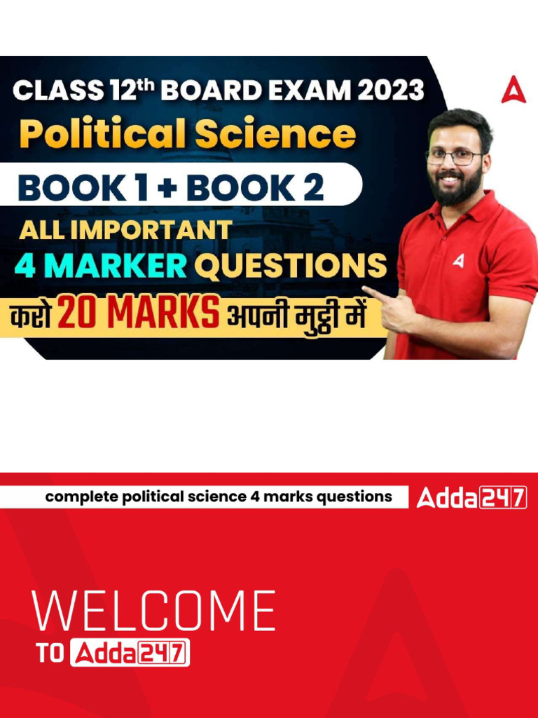 Class 12 Pol Sci 4 Marks Ques by Moin Sir | PDF | Kyoto Protocol