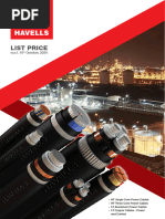 Havells Industrial Cable List Price - 01st July 2025 | PDF | Wire ...