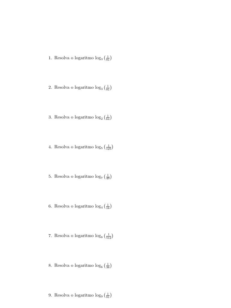 Teste Logaritmo | PDF