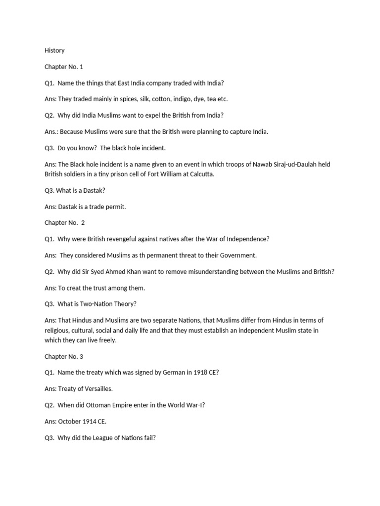 History Short Ques 8 | PDF