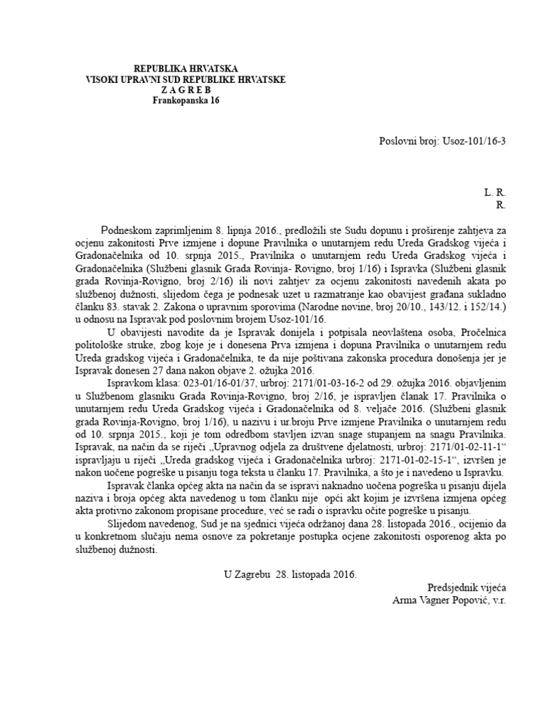 Ispravak Sudska Praksa | PDF