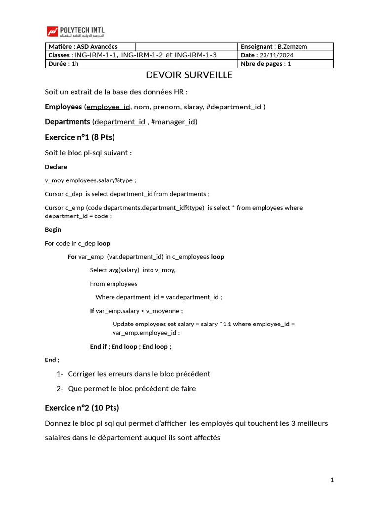 DS - S1 - 24-25 BDR Correction | PDF