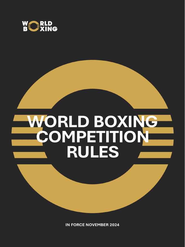 World Boxing Competition Rules 2024 | PDF | Referee | Refugee