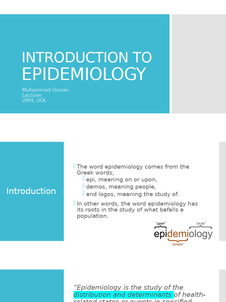 Introduction To Epidemiology | PDF | Epidemiology | Public Health
