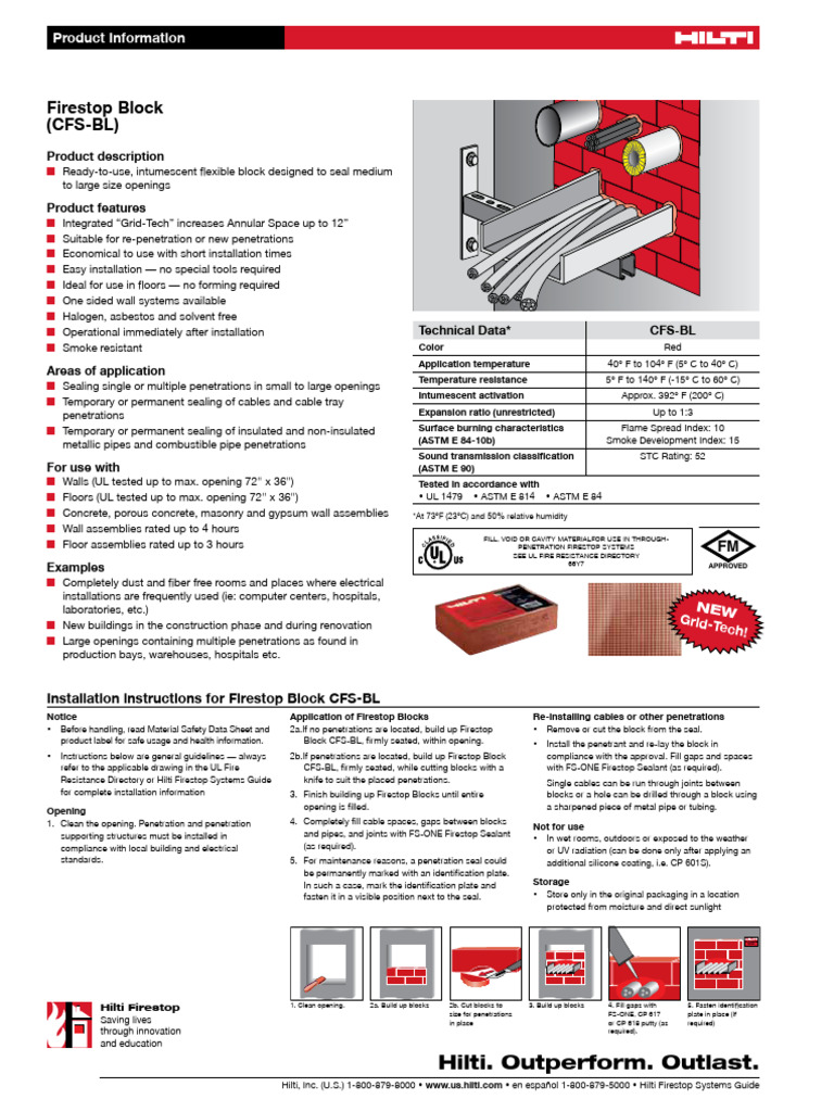 CFS BL - Technical Data Sheet | PDF | Pipe (Fluid Conveyance) | Wall