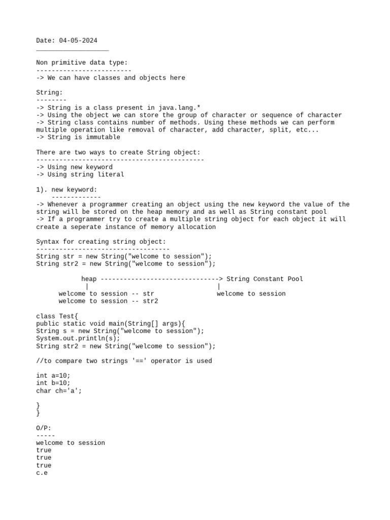 Class_5 | PDF | String (Computer Science) | Software Development