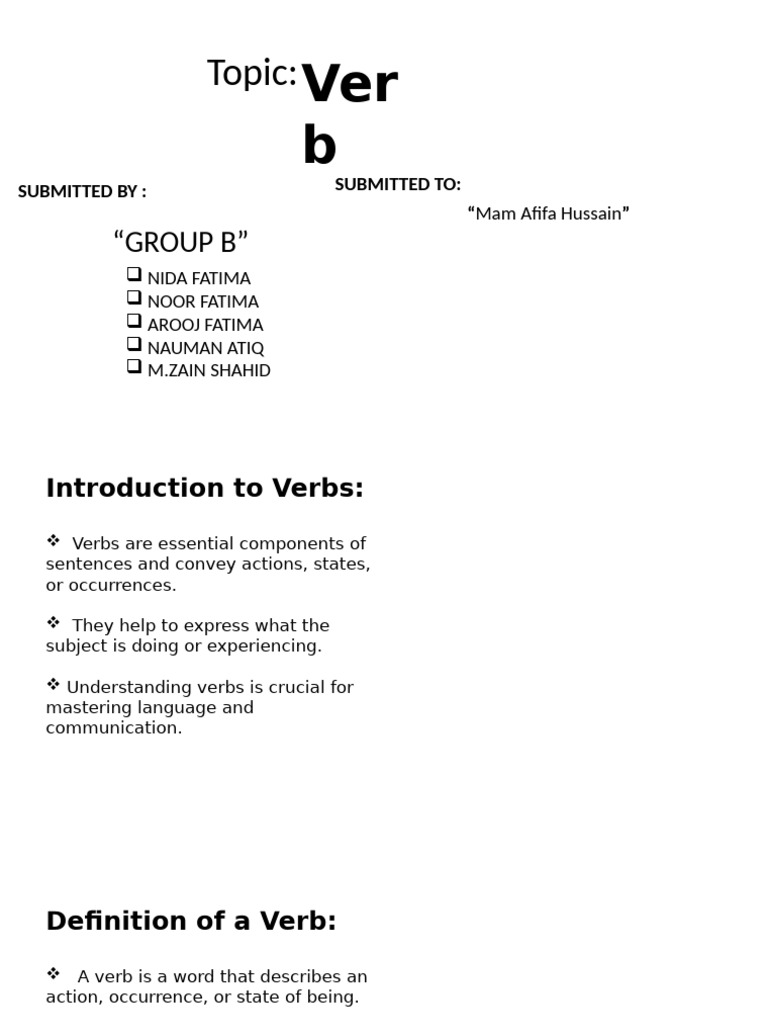 Verb-1 | PDF | Verb | Grammatical Tense