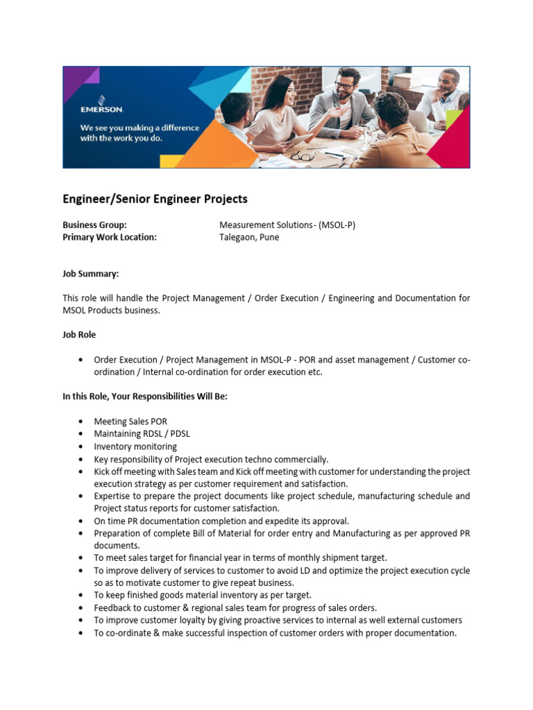 Job Description - GET - Project Management Position | PDF | Employment ...