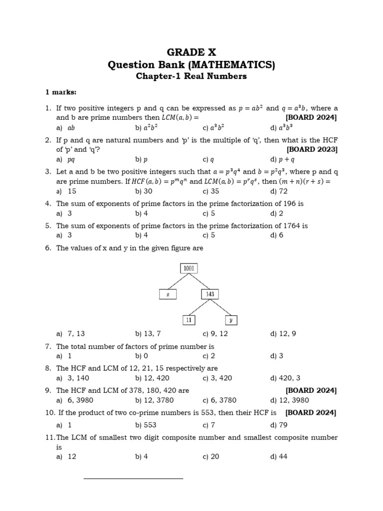 Maths Question Bank | PDF | Zero Of A Function | Polynomial