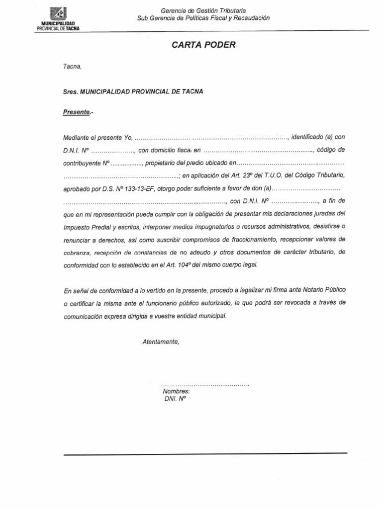 Carta Poder | PDF