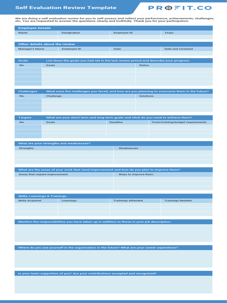 self-evaluation-review-template | PDF