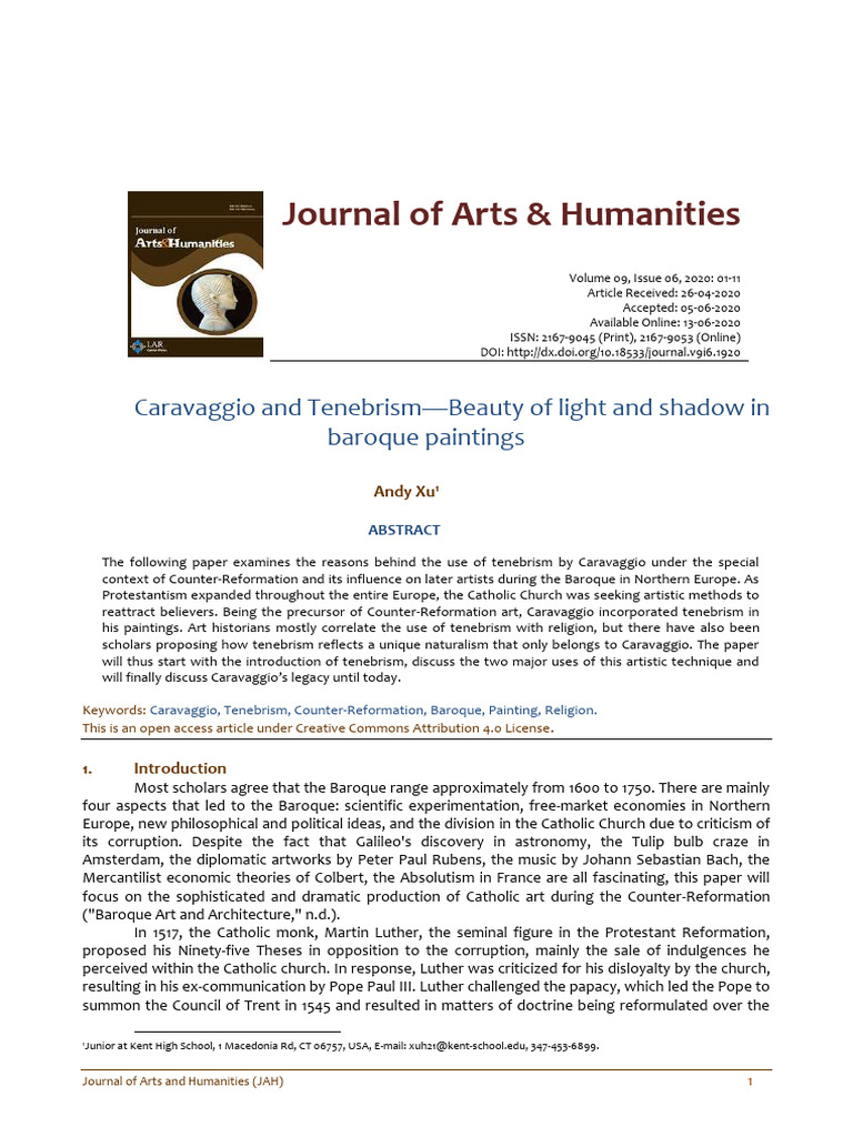 tenebrism baroque | PDF | Realism (Arts) | Jesus