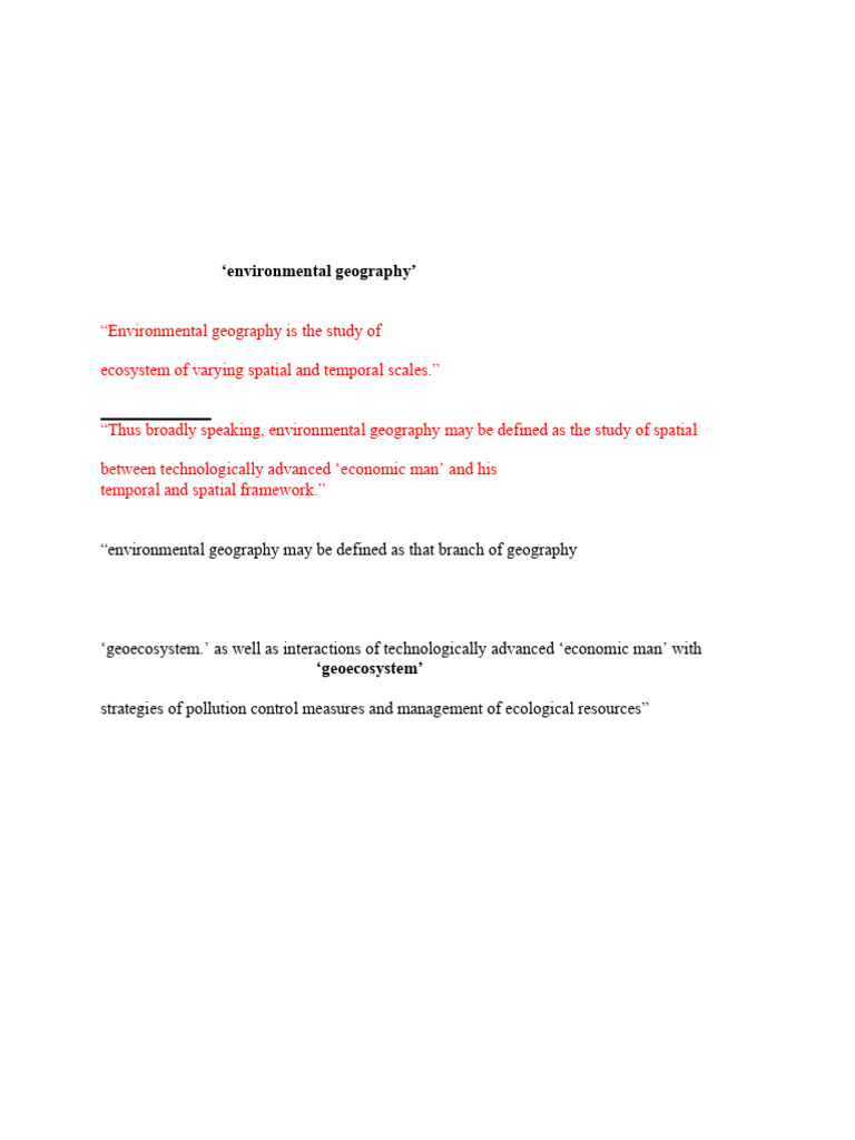 Understanding Environmental Geography | PDF | Environmental Resource ...