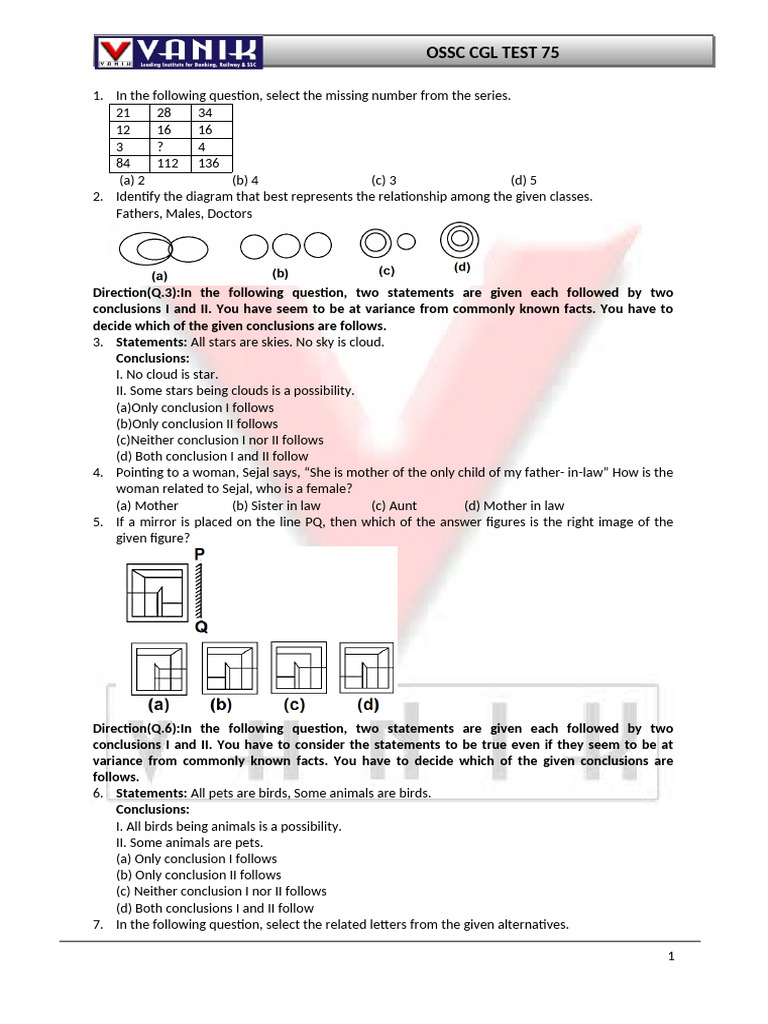 OSSC CGL 75 | PDF