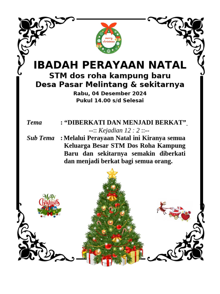 Tata Tertib Ibadah Natal STM 2024 | PDF