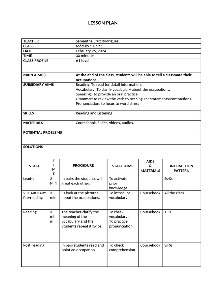 Lesson Plan Template-1 | PDF