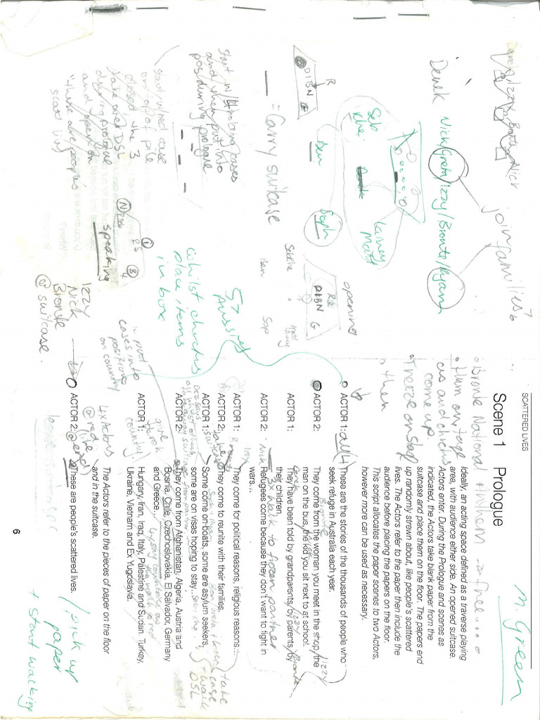 Sample - Directors Annotated Script (Scattered Lives Excerpts) | PDF