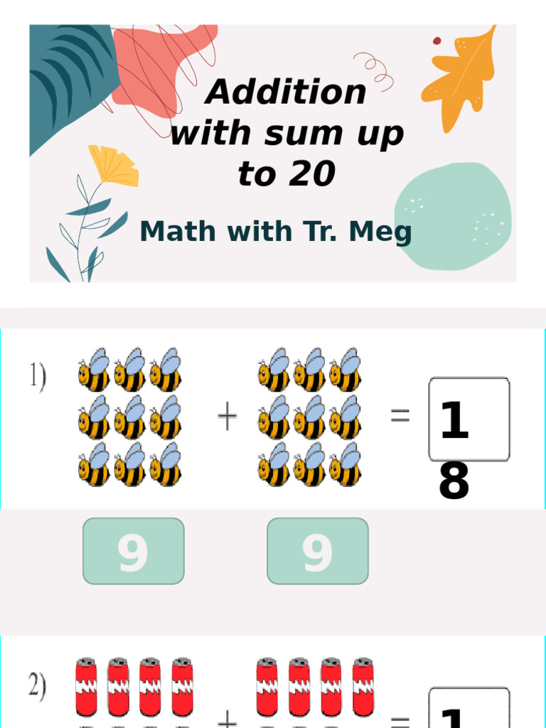 Addition With Sum Up To 20 | PDF