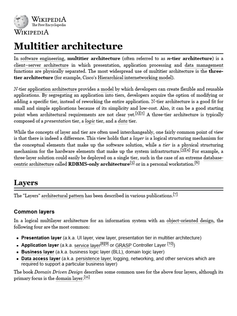 REST API-Multitier architecture - Wikipedia | PDF | Computer ...