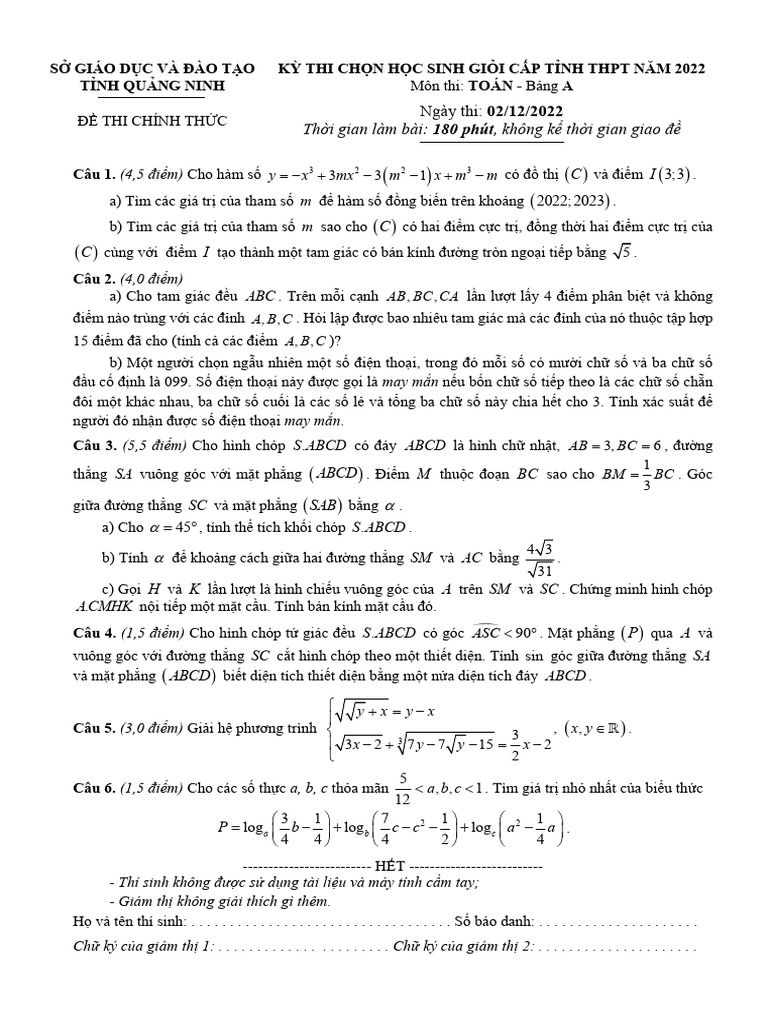 HSG 12 Qu NG Ninh 2022 | PDF