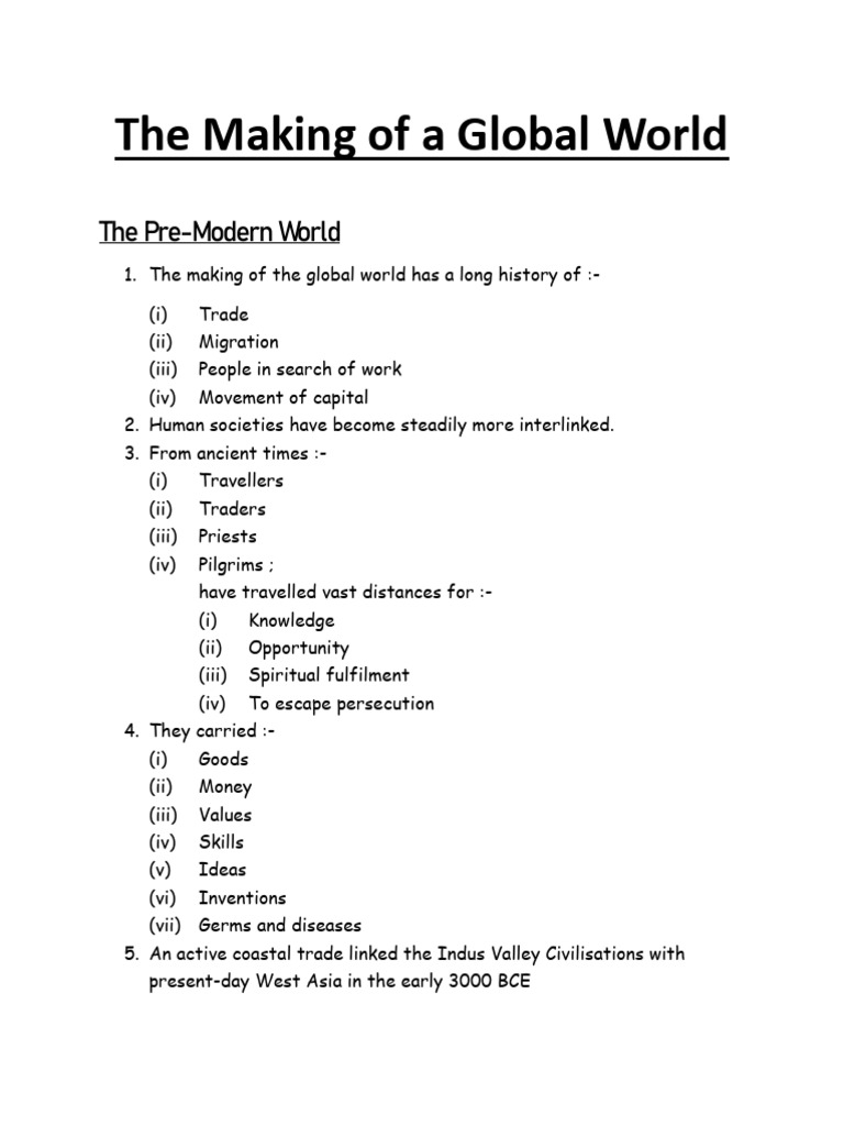 The Making of A Global World | PDF | Trade | Silk Road