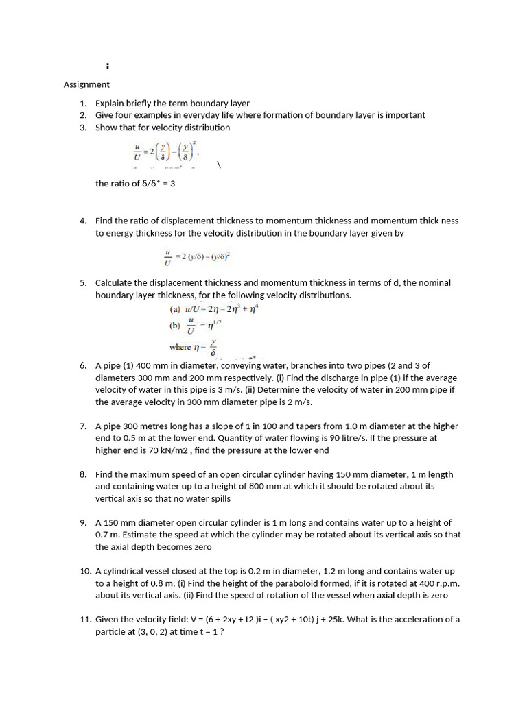 EME 4353 Fluid Mechanics II Assignment Dec 2024 | PDF | Fluid Dynamics | Gases