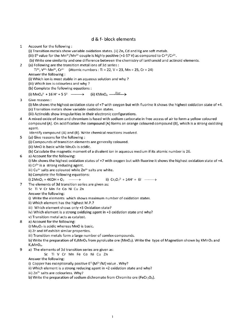 8.d & F Block Assignment | PDF