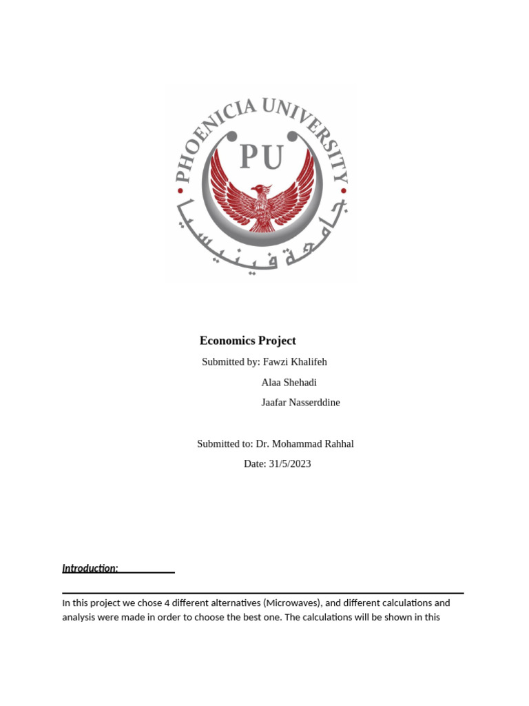 Economics Project | PDF