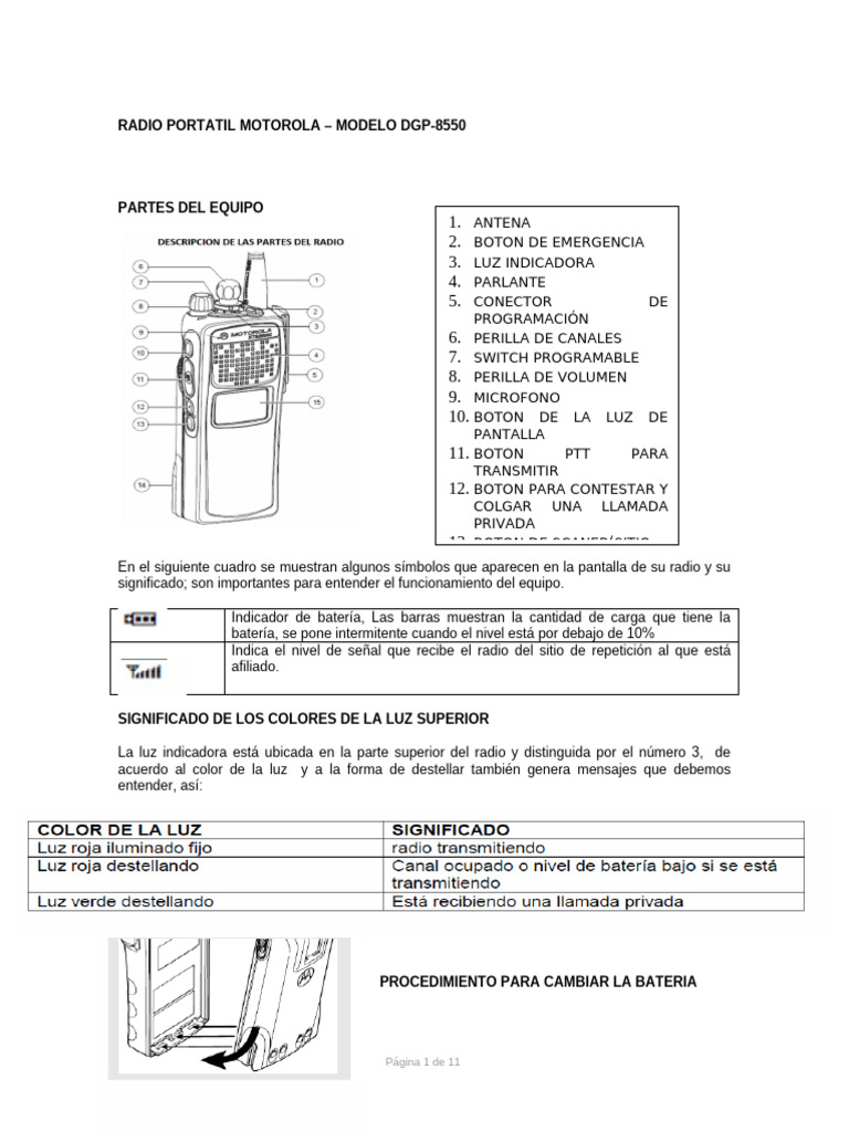 Imagenes Dep y DGP VHF Instructivo | PDF | Radio | Electrónica