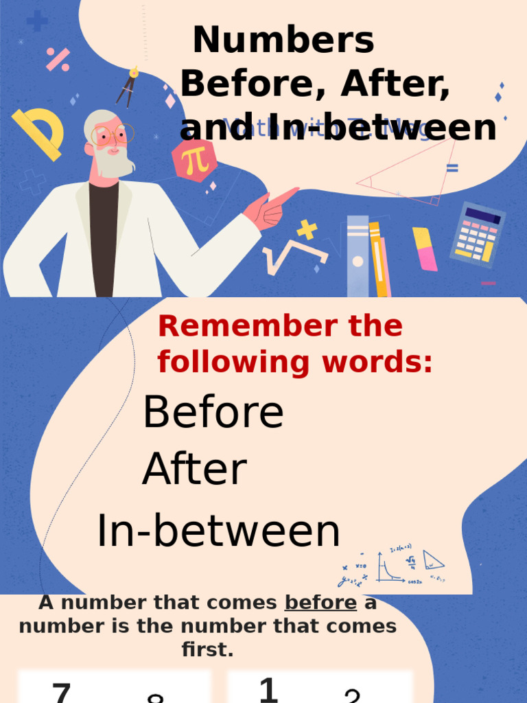 Before, After, and In-Between Numbers | PDF