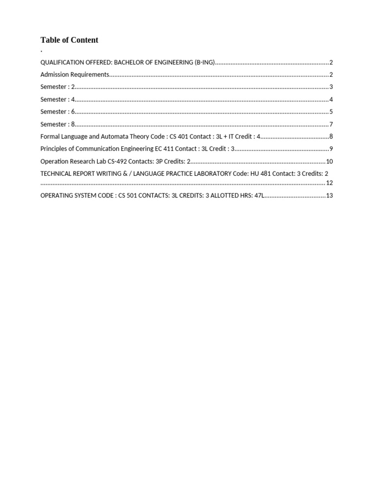Bachelor Of Engineering Program Overview Pdf Group Mathematics