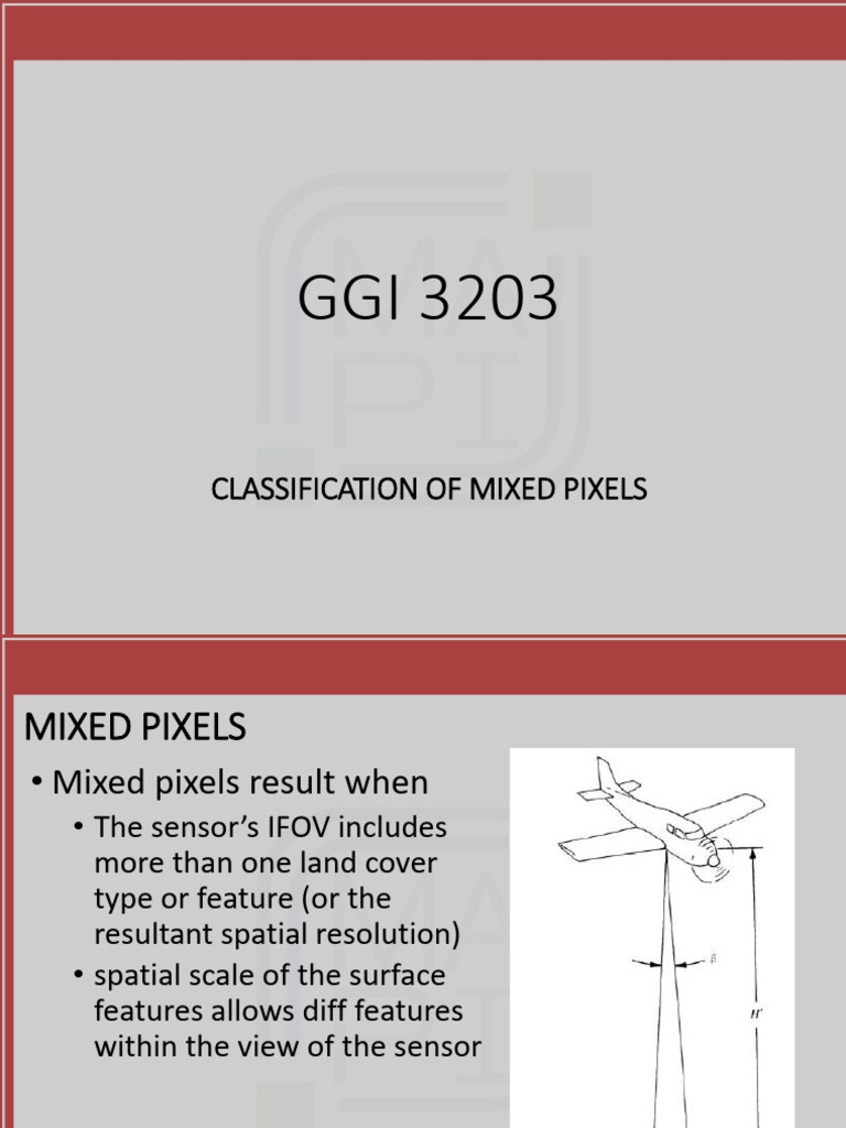 3_GGI 3203_Classification of Mixed Pixels_updated | PDF | Statistical Classification | Pixel