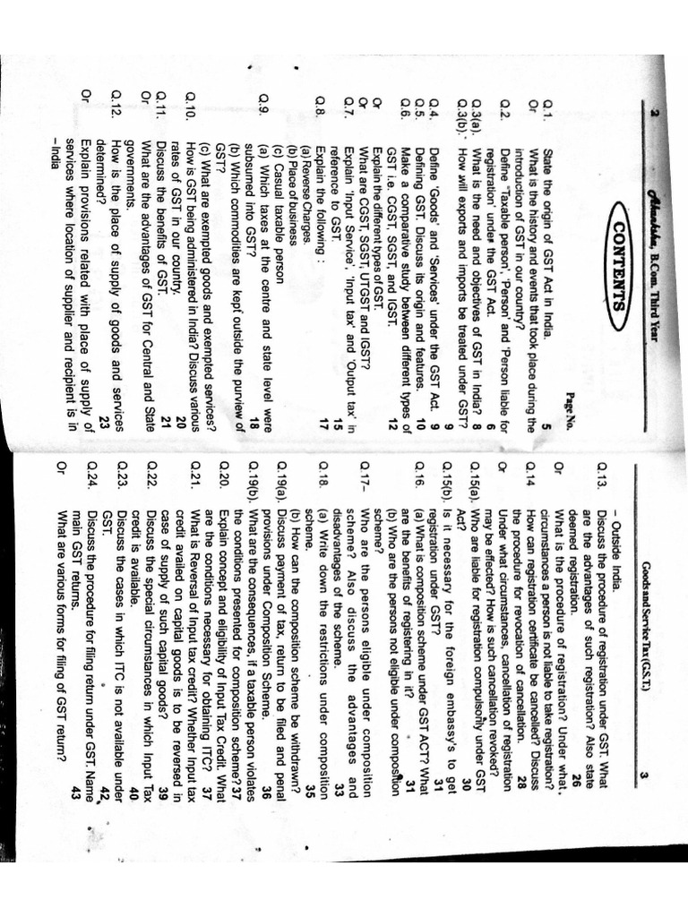 GST Bcom III Series Ak | PDF