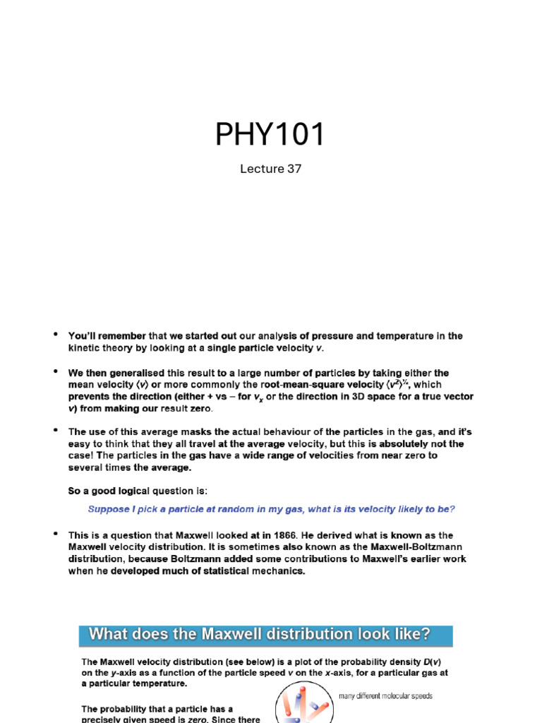 Phy 101 Lecture 37 2024 Pdf