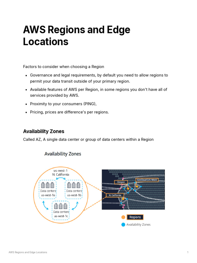 AWS Regions and Edge Locations | PDF
