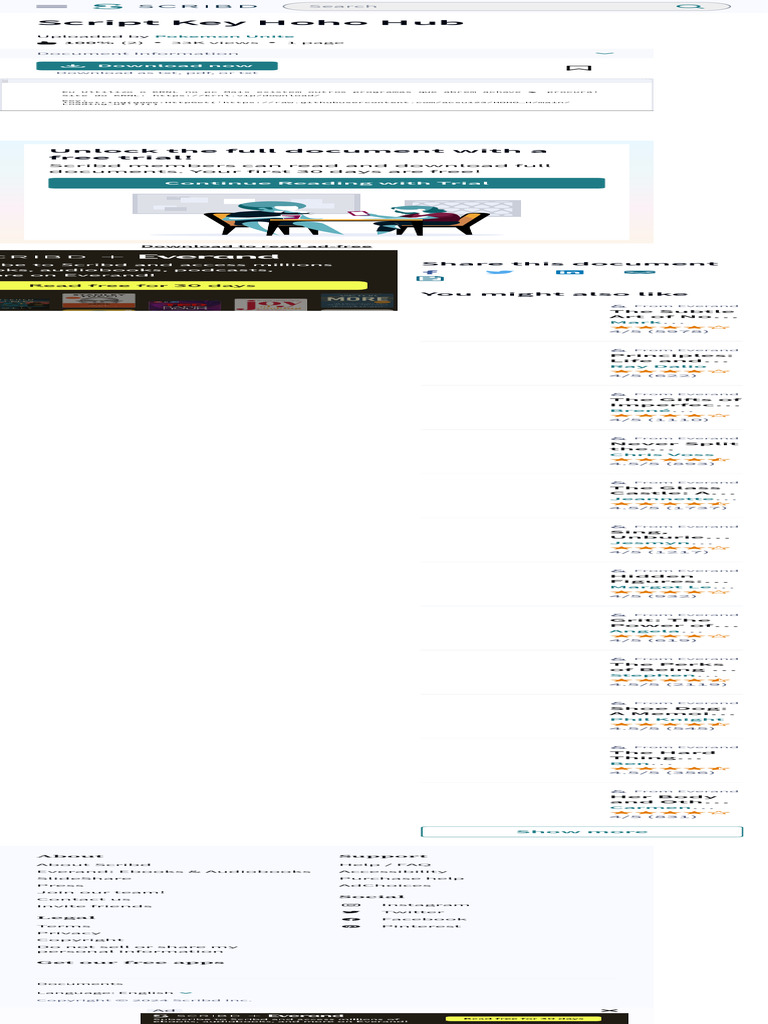 Script Key Hoho Hub PDF | PDF | Scribd | Internet