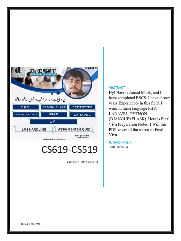 CS619-CS519 Final VIVA Prepration by JUNAID | PDF | Databases ...