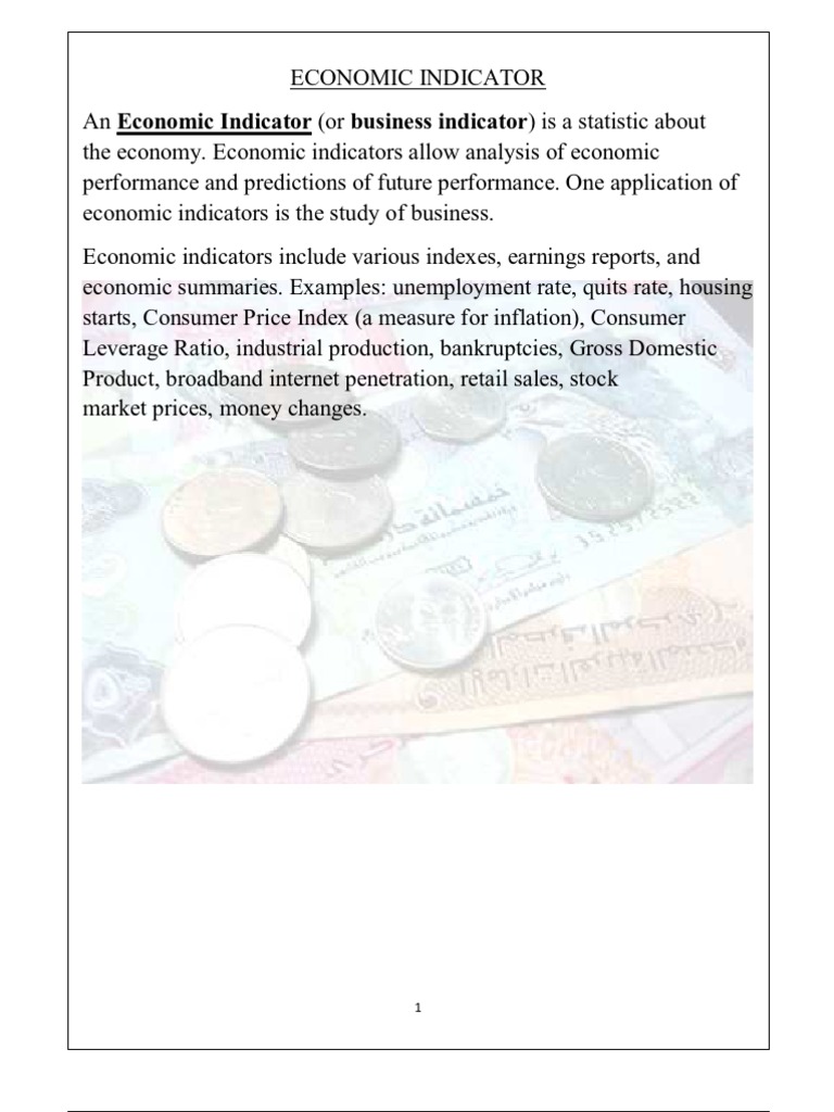 Economic Indicator | PDF | Economic Indicators | Procyclical And ...