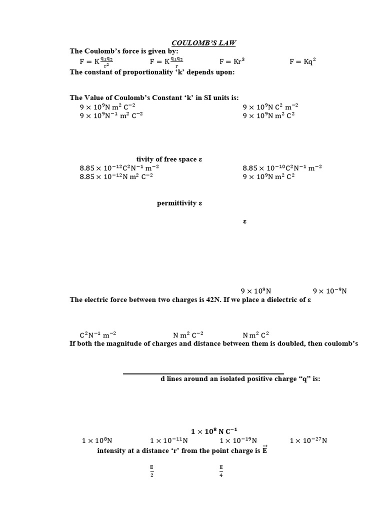 2nd Year Physics | PDF | Electronvolt | Capacitance