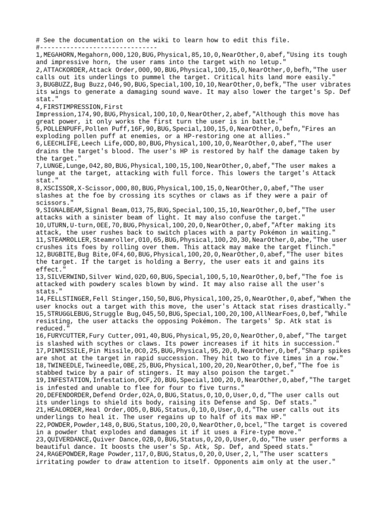 Moves | PDF | Lightning