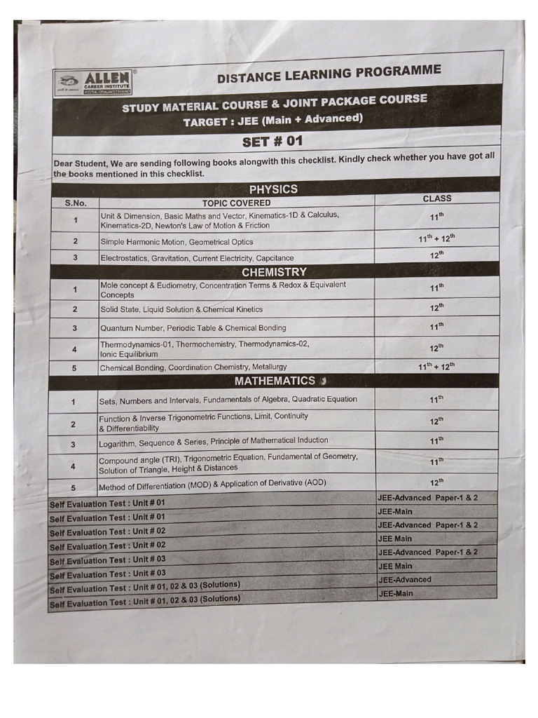 Allen Sets List | PDF