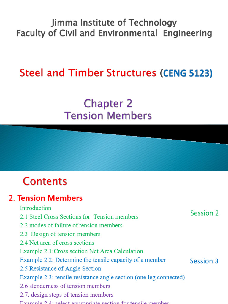 Chap 2 Tension Members | PDF | Truss | Strength Of Materials