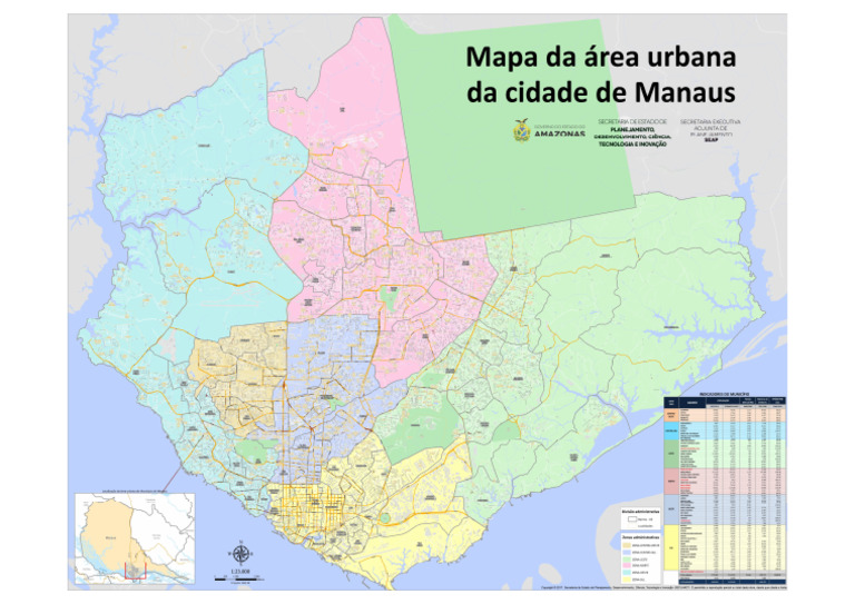 Mapa Area Urbana Manaus | PDF