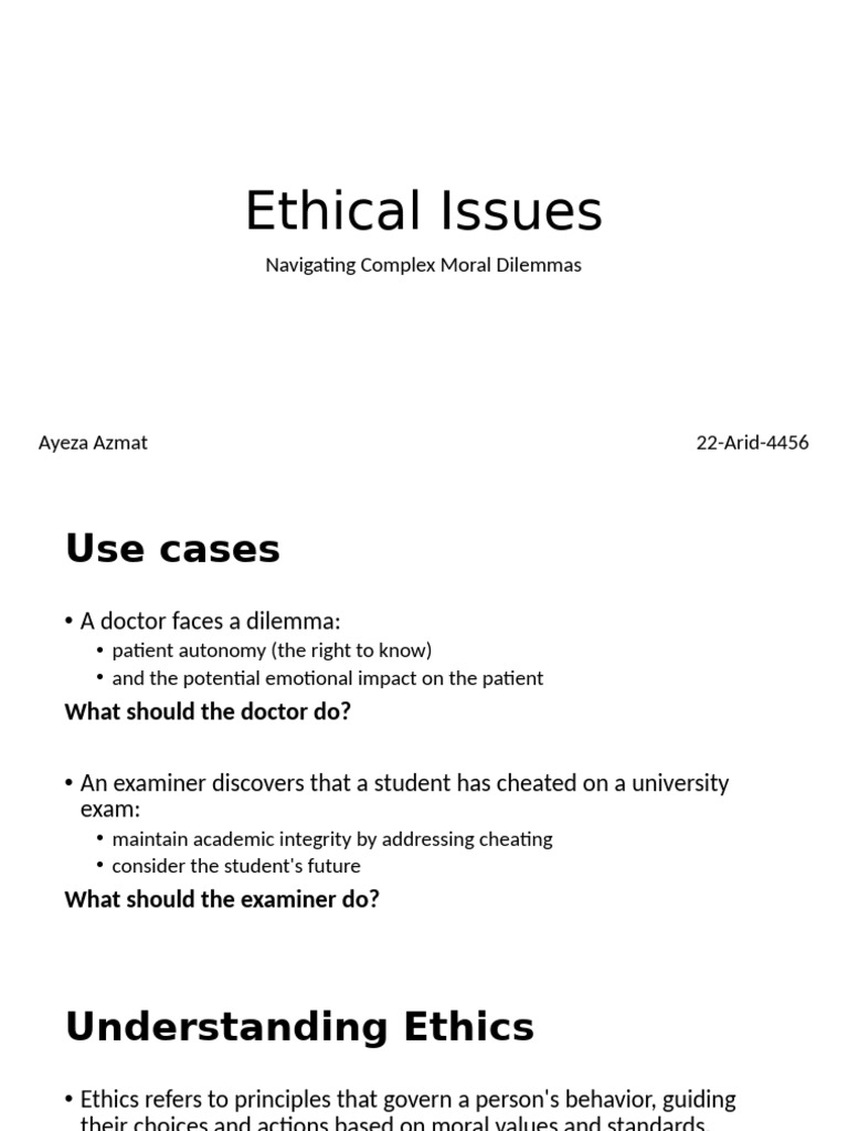 Ethical Issues | PDF