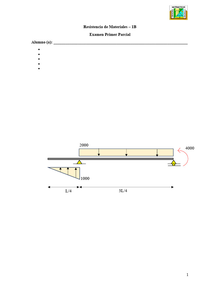 Examen Primer Parcial RM - 2B | PDF
