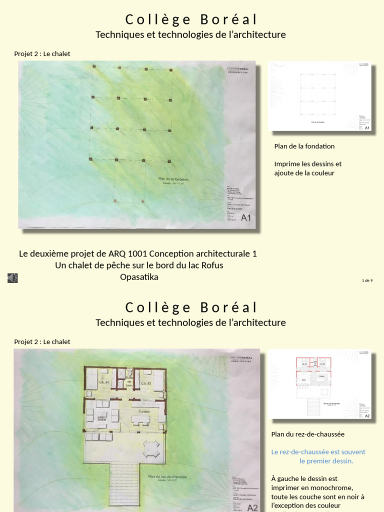 1.5 Le chalet présentation | PDF | Dessin