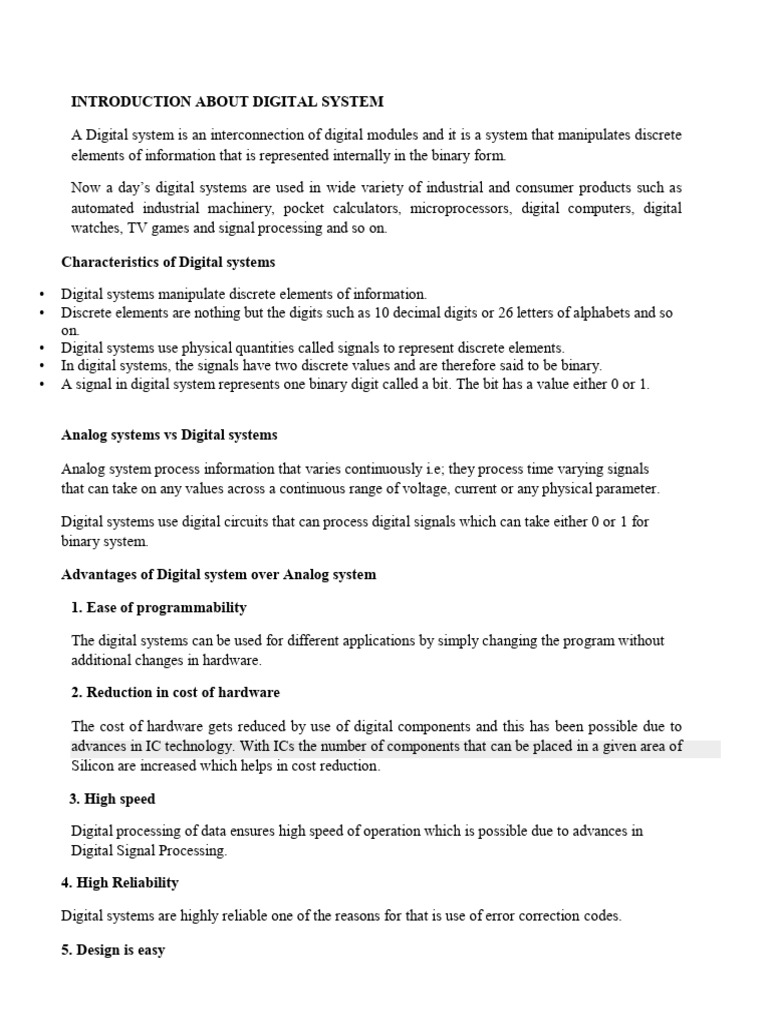 DLD_1.i.b_Number System Overview | PDF | Digital Electronics | Electricity